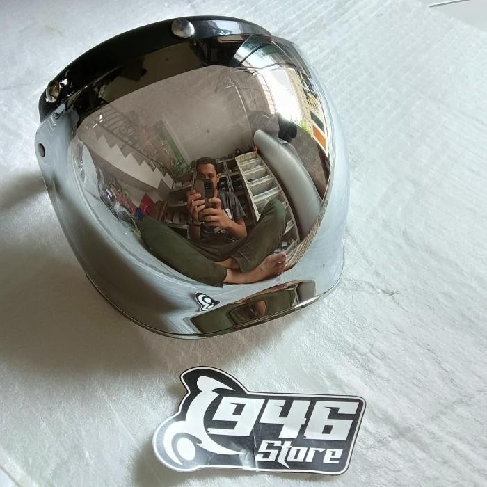 Jual Snail Kaca Helm / Snail Visor Helm Vespa Retro F6 Silver Import ...