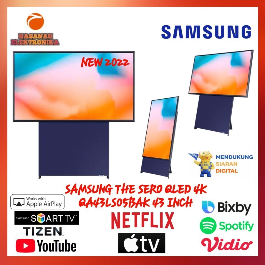 Jual SAMSUNG THE SERO QLED 4K QA43LS05B 43 INCH NEW 2022 SMART TV TIZEN ...