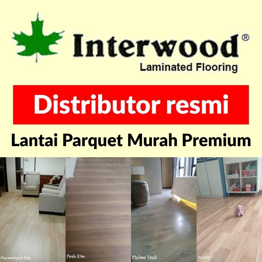 Jual Lantai Parket / Parquet / Parkit Interwood Wood Laminate Kayu Laminasi | Shopee Indonesia