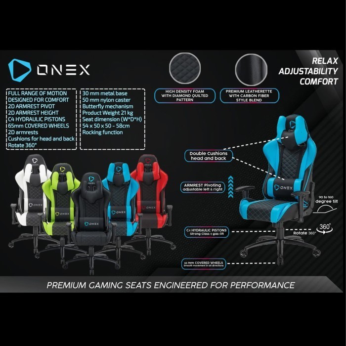 Jual Onex Gx3 Premium Quality Gaming Chair Kursi Gaming Youtuber Game ...