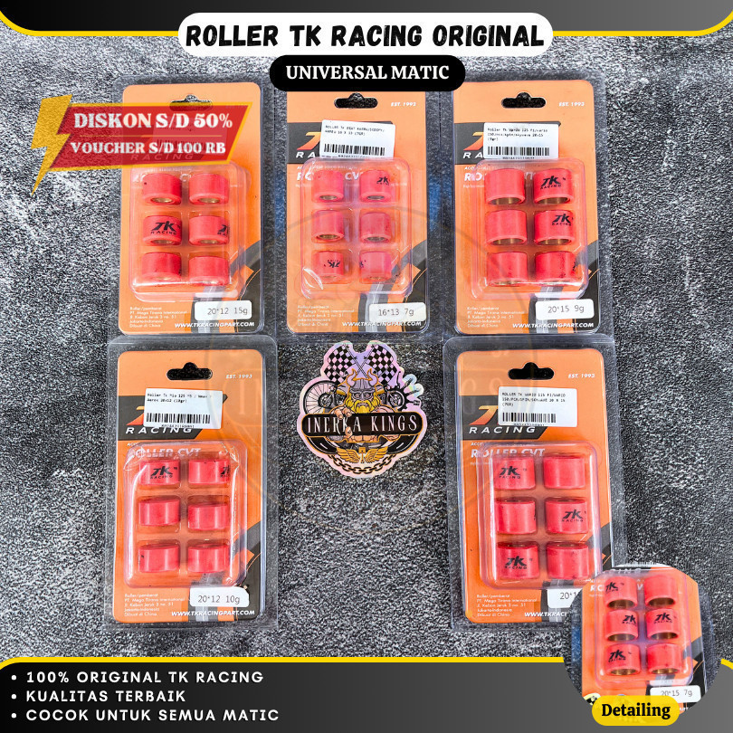 Jual Roller CVT ORIGINAL TK RACING Vario ADV PCX Genio Beat Scoopy Mio ...