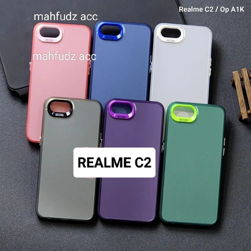 Jual SOFTCASE REALME C1/C2 CASE HYBRID IMD COLOR PLATE HOLOGRAM ...