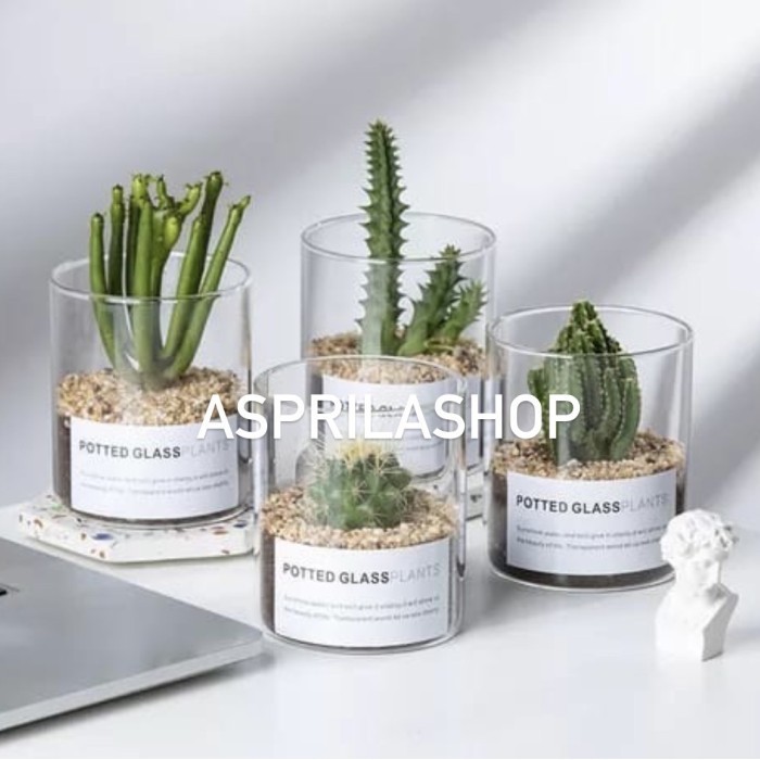 Jual Vas kaca tabung silinder vase bunga diameter 9cm tinggi 12cm ...