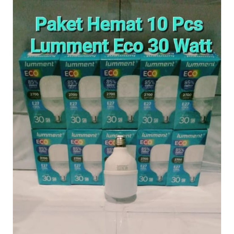 Jual Paket Hemat 10 Pcs Lampu Led Lumment Eco 30 Watt Capsule Cahaya ...
