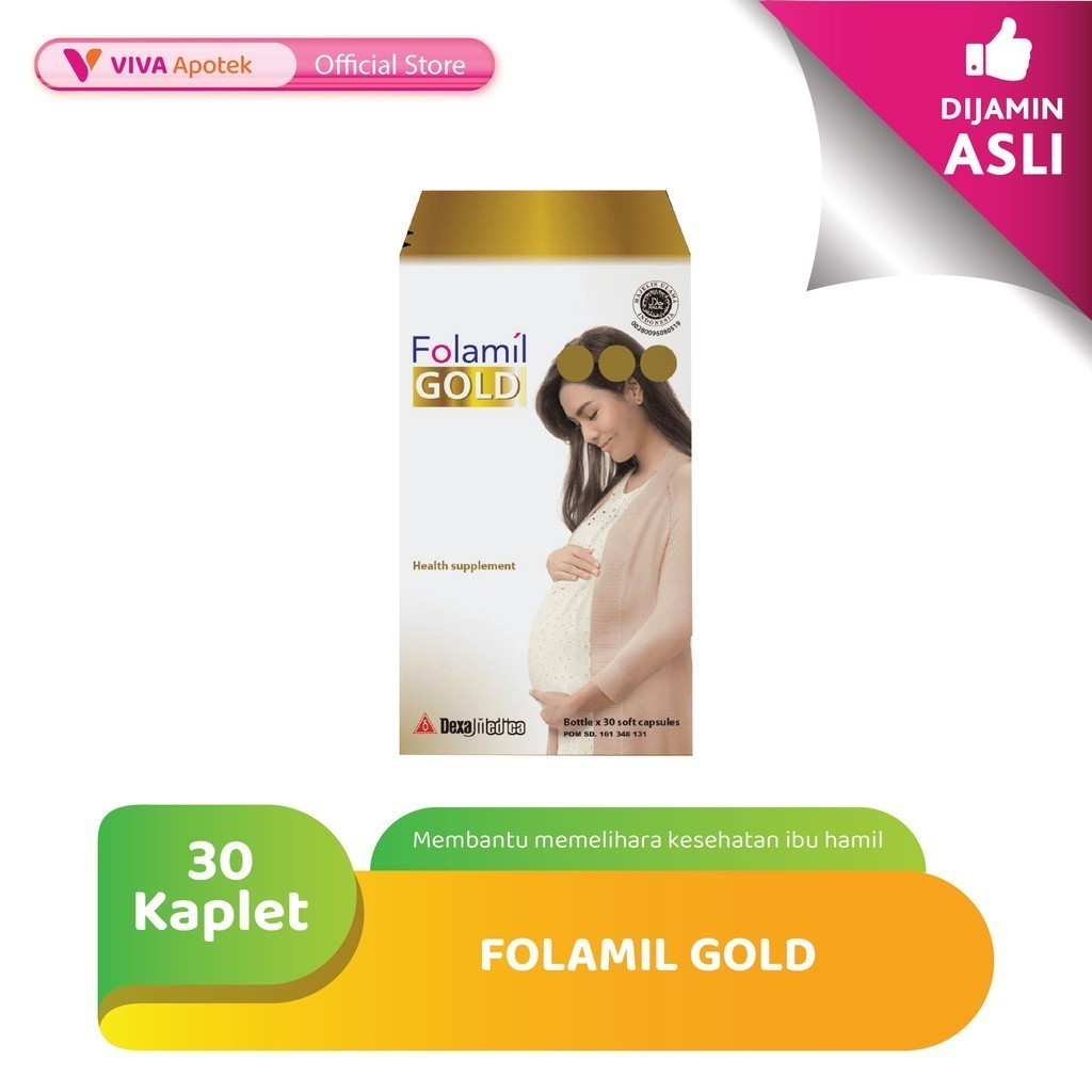 Jual Folamil Gold Suplemen Kesehatan Ibu Hamil 30 Kaplet Shopee