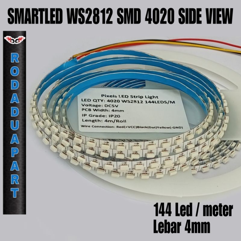Jual Addresable LED Strip WS2812 SMD 4020 5V | Shopee Indonesia