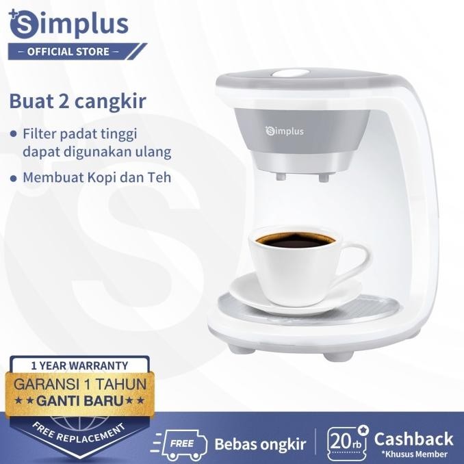 Jual Simplus Coffee Maker 0.6L Alat Pembuat Kopi dan teh Low Watt ...