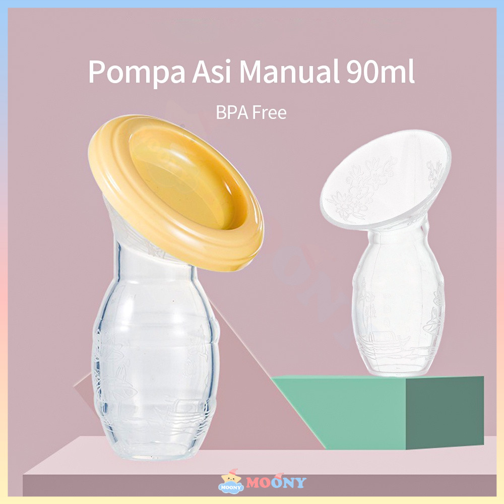 Jual Moony Pompa asi manual silikon BPA Free breast pump portabel 90 ml | Shopee Indonesia