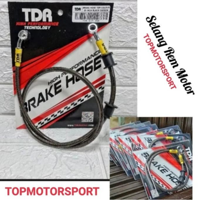 Jual SELANG REM TDR ORIGINAL BLACK CARBON / SELANG CAKRAM UNIVERSAL TDR | Shopee Indonesia