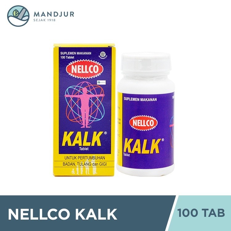 Jual Nellco Kalk 100 Tablet - Suplemen Kalsium Pertumbuhan Anak, Ibu ...