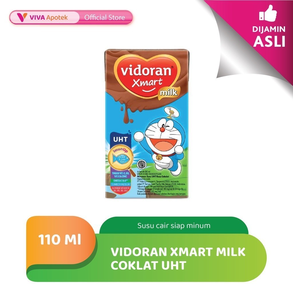 Jual Vidoran Xmart Milk Coklat UHT (110 ml) | Shopee Indonesia