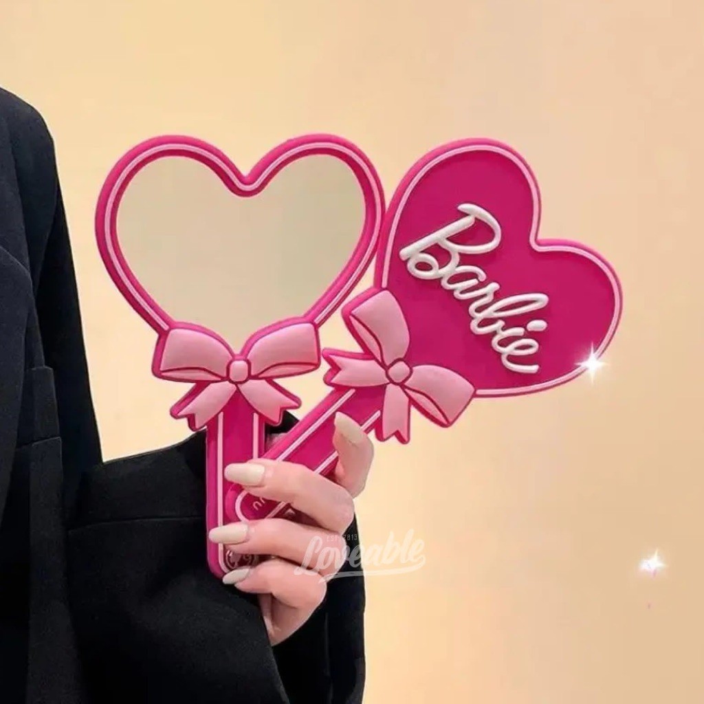 Jual New Heart Pink Bow Portable Kaca Barbie (Universal) | Shopee Indonesia