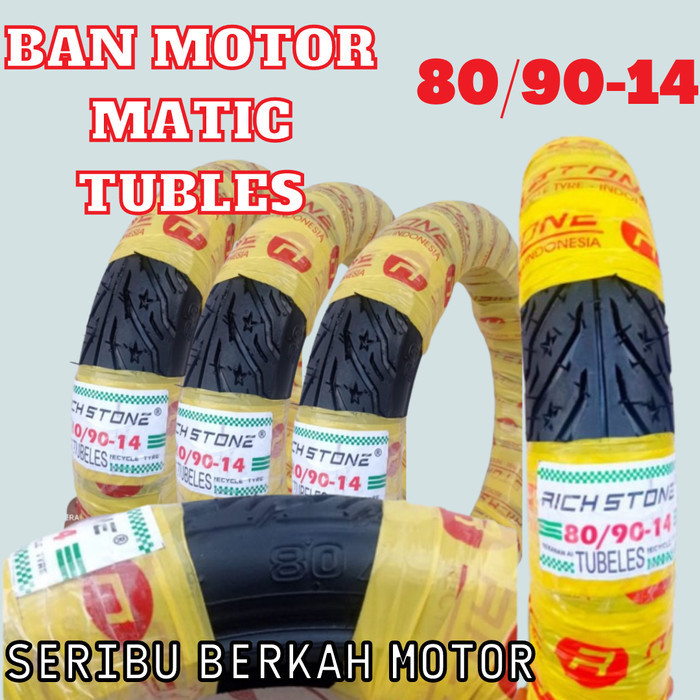 Jual Ban Motor Matic Tubeles 80/90-14 Tubles Ring 14 Mio Vario Beat ...