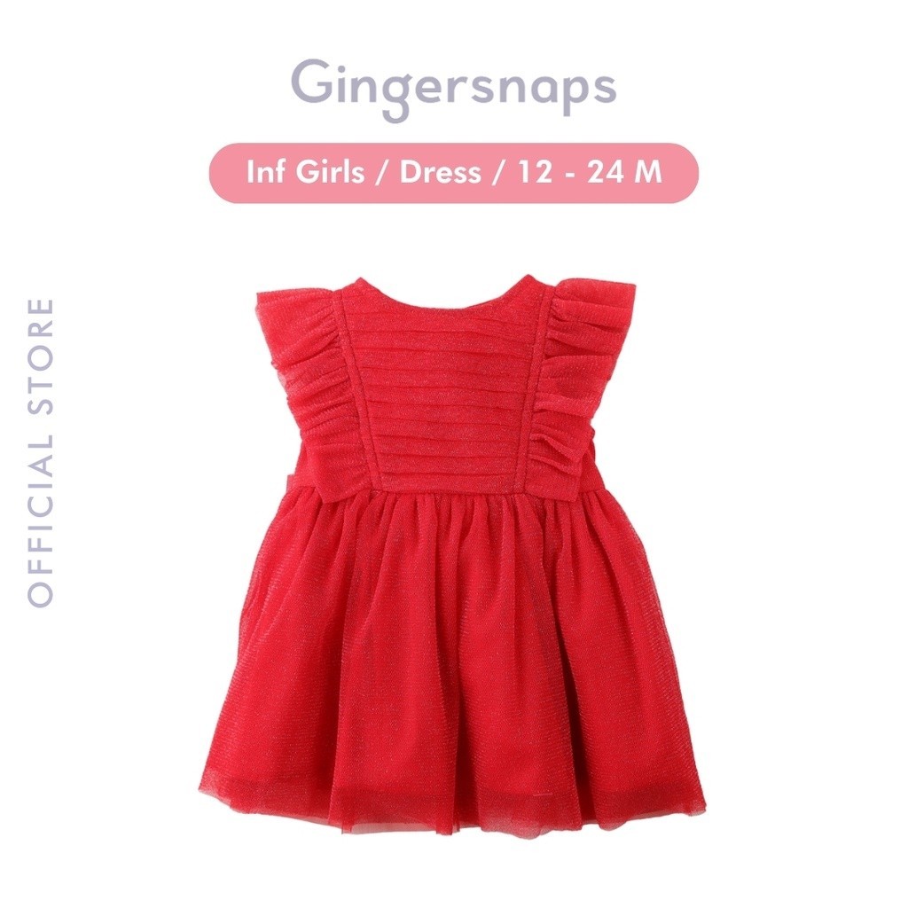 Jual Gingersnaps Mini Crimson Charm Bow Dress - Dress Bayi Perempuan ...