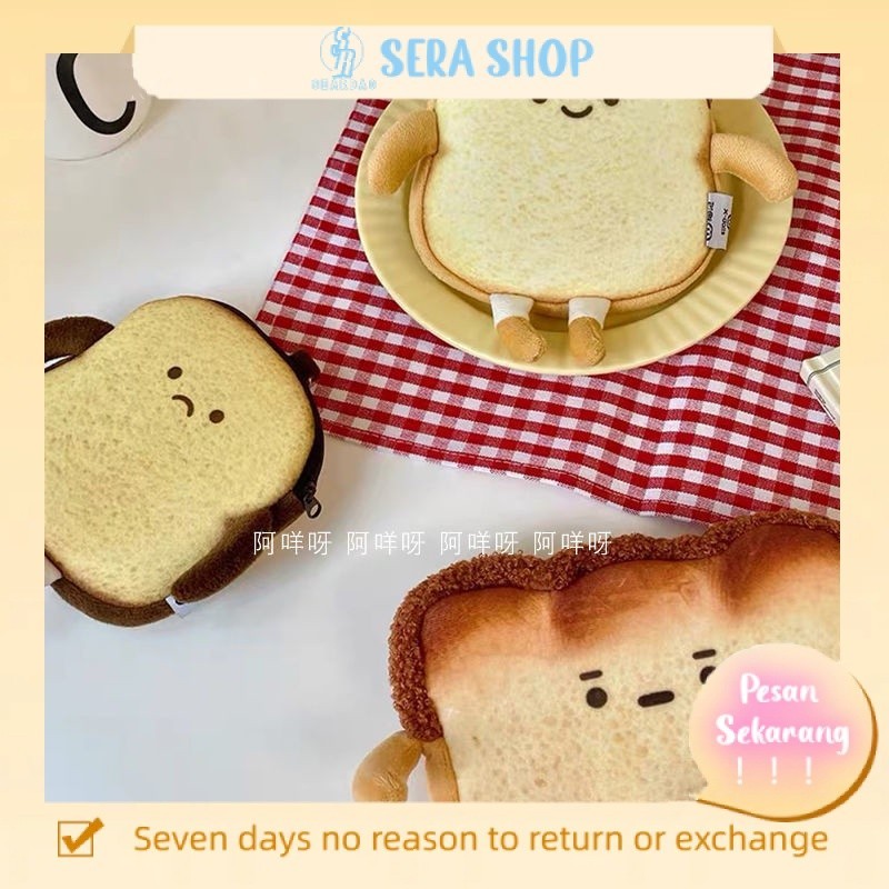 Jual Cute Toast Bread Small Coin Purse Sling Bag Mini Cartoon Bag ...
