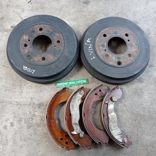 Jual Disc Brake Tromol Plus Kampas Rem Roda Belakang Nissan Grand Livina L10 L11 2007-2012 Asli ...