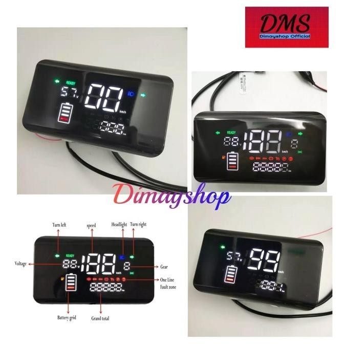 Jual Speedometer Display E-Bike ,Selis,Motor Listrik 48V-60V-72V ...