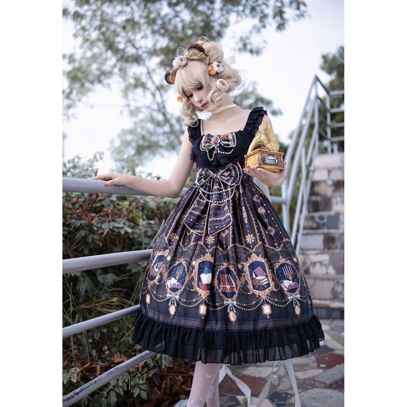 Jual Women's Retro Gothic Style ElegantclaLolitaJSKlolitaDress | Shopee ...