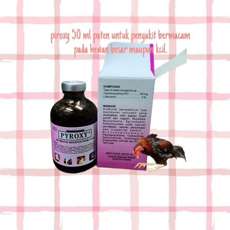 Jual Piroxy 50 ml obat sakit ayam burung merpati sakit crd nd radang ...
