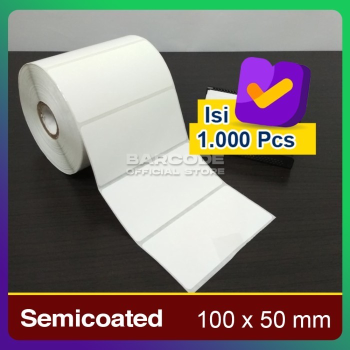 Jual LABEL STICKER BARCODE PRODUK UKURAN 100mm X 50mm - isi 1.000 pcs ...