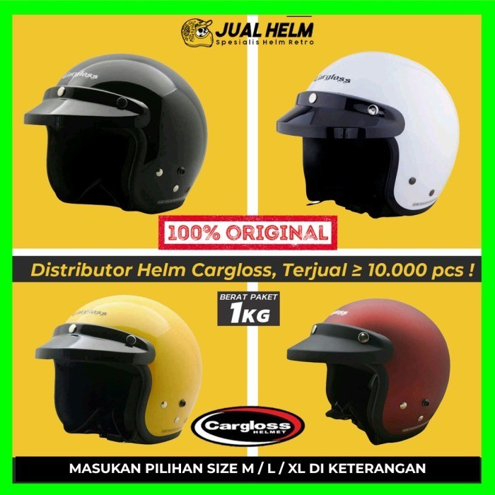 Jual Helm Cargloss (Helm Carglos/Helm Retro/Classic/Vespa/Klasik ...