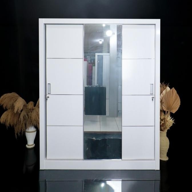 Jual Lemari Pakaian Sliding 3 Pintu Duco/Lemari Geser/Lemari Baju/Duco | Shopee Indonesia