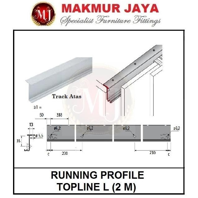 Jual Sliding Door Systems Hettich Topline 22 Pintu Kayu Lemari Geser 2 ...
