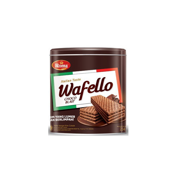 Jual ROMA WAFELLO WAFER COKLAT CAN 234 GR | Shopee Indonesia