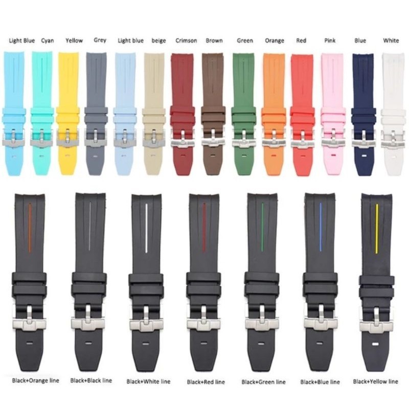 Jual Tali jam tangan karet curved fit to swatch 20mm | Shopee Indonesia