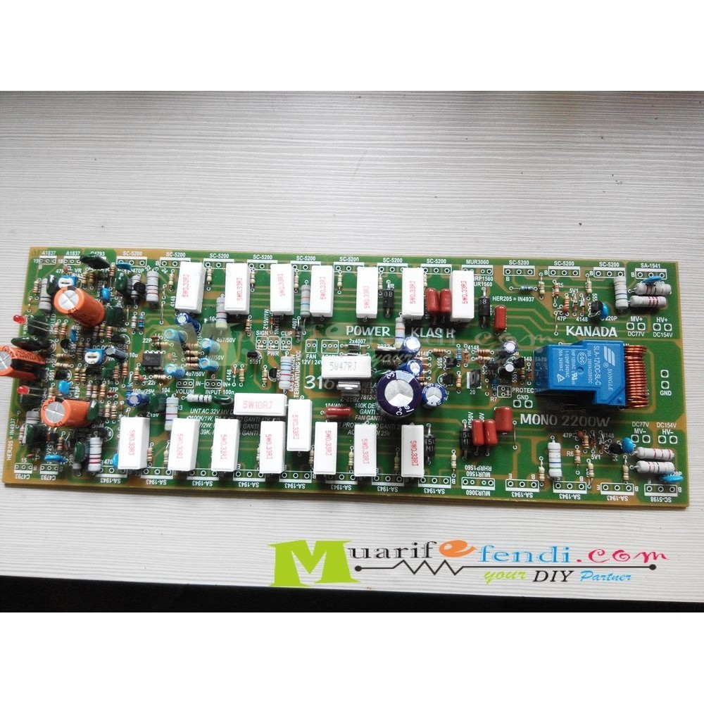 Jual KIT Power Amplifier Class Klass H 2200watt KANADA Panjang 30cm ...