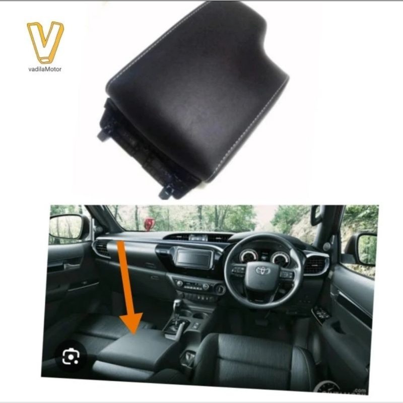 Jual tutup console box Toyota Hilux warna hitam part original | Shopee ...