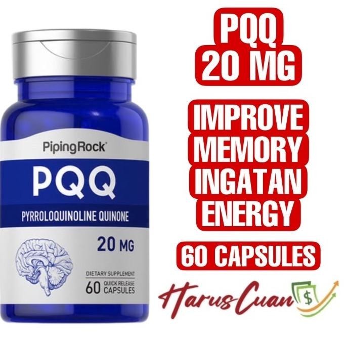 Jual Piping Rock PQQ 20 mg 60 Capsules Improve Memory Ingatan Otak ...