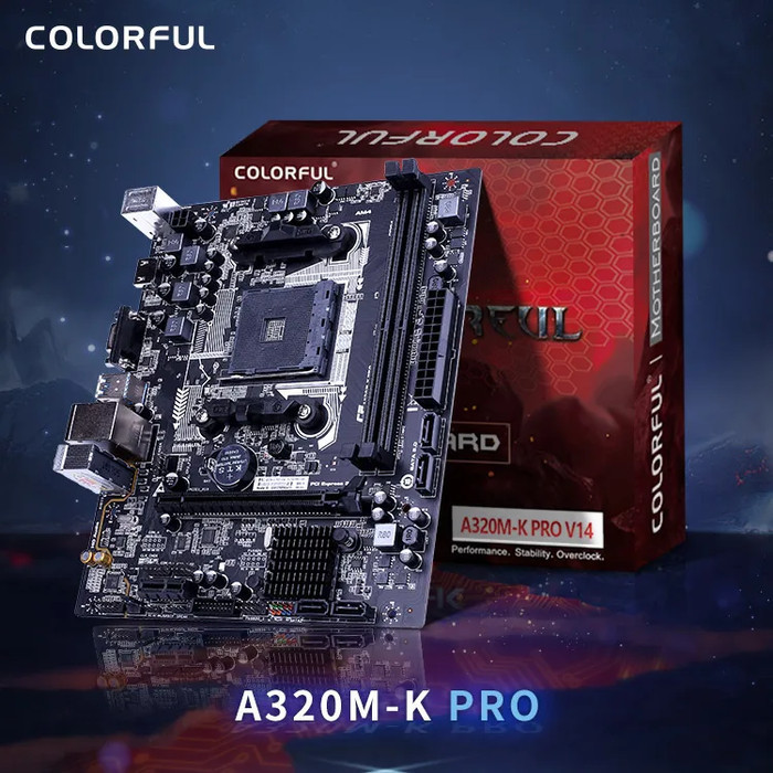 Jual BEBAS ONGKIR - Motherboard Colorful A320M-K PRO V14 (AM4, A320M ...