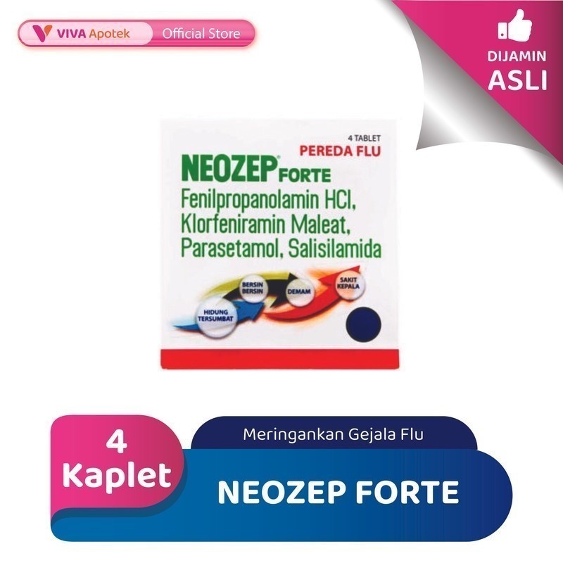 Jual Neozep Forte untuk Meringankan Gejala Flu (4 Kaplet) | Shopee ...