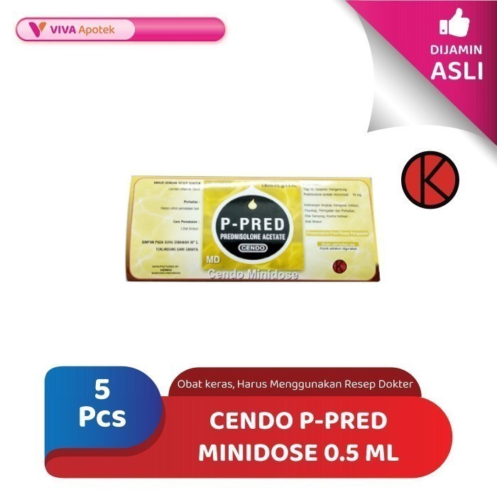 Jual Cendo P-Pred Minidose 0.5 Ml / Prednisolone / Peradangan Mata (5 ...