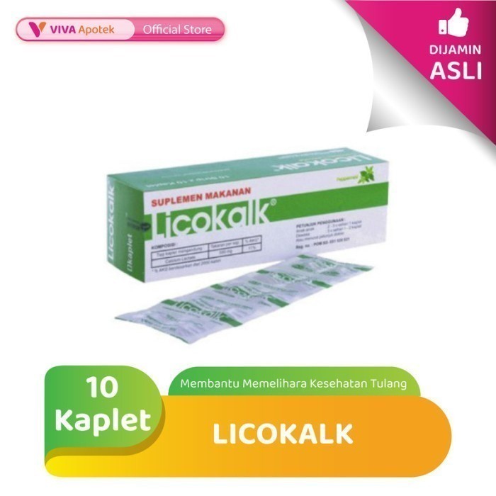 Jual Licokalk untuk Membantu Memelihara Kesehatan Tulang (10 Kaplet ...