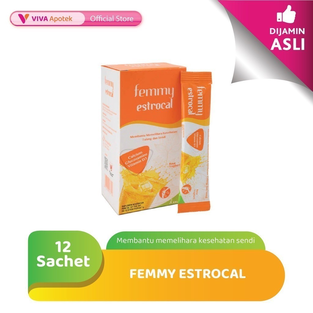 Jual Femmy Estrocal Suplemen Kesehatan Tulang (12 Sachet) | Shopee ...