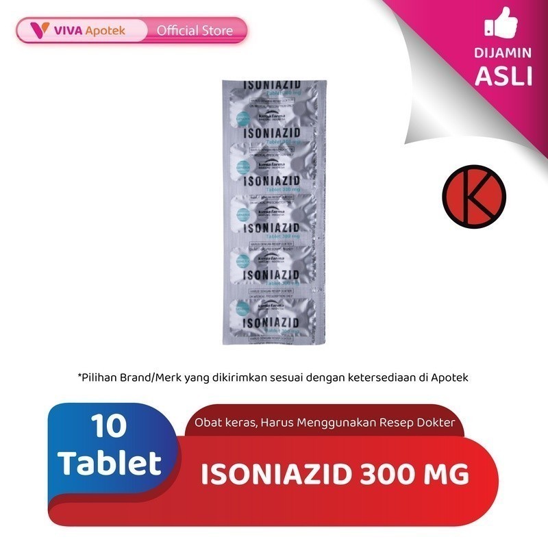 Jual Isoniazid 300 mg / Antibiotik / Tuberkulosis / TBC (10 Tablet ...