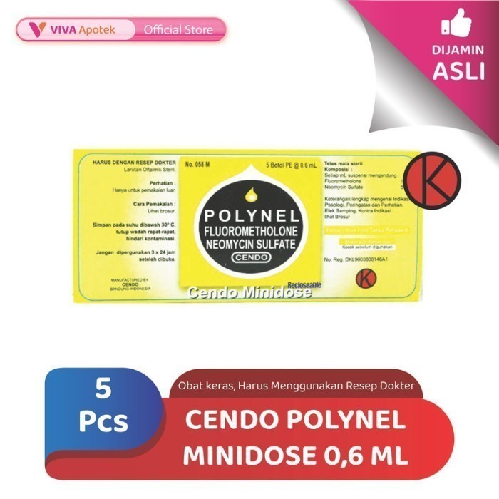 Jual Cendo Polynel Minidose 0,6 ml / Infeksi Mata / Radang Mata (5 Pcs ...