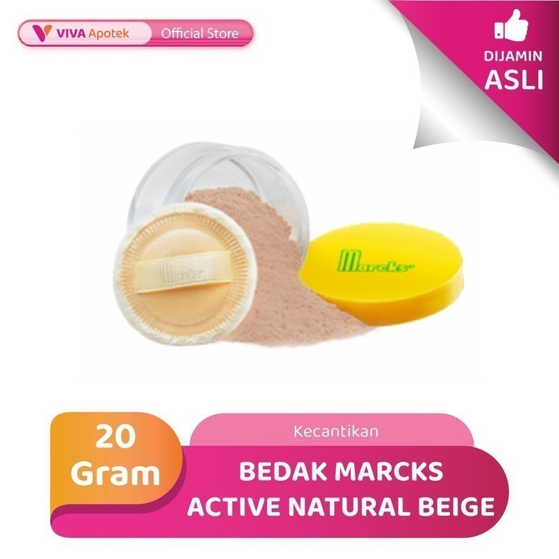 Jual Bedak Marcks Active Natural Beige (20 Gram) | Shopee Indonesia