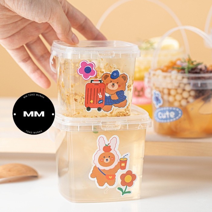 Jual 10PCS 500ML PREMIUM EMBER DESSERT TOPLES MINUMAN JAR GELATO BOX ...