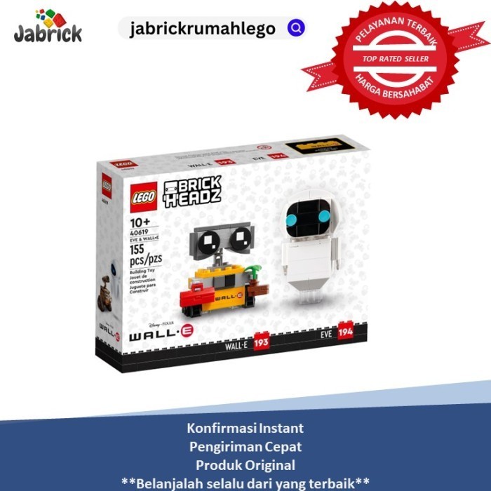 Jual LEGO 40619 BrickHeadz EVE & WALL-E | Shopee Indonesia Jual LEGO 40619 BrickHeadz EVE & WALL-E | Shopee Indonesia