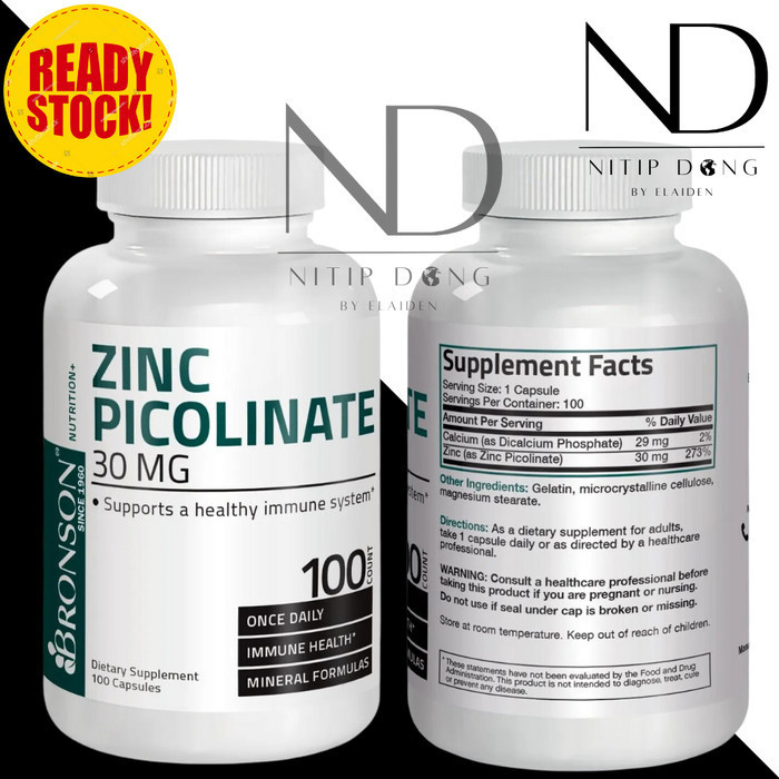 Jual Bronson Zinc Picolinate 30Mg - 100 Capsules | Shopee Indonesia