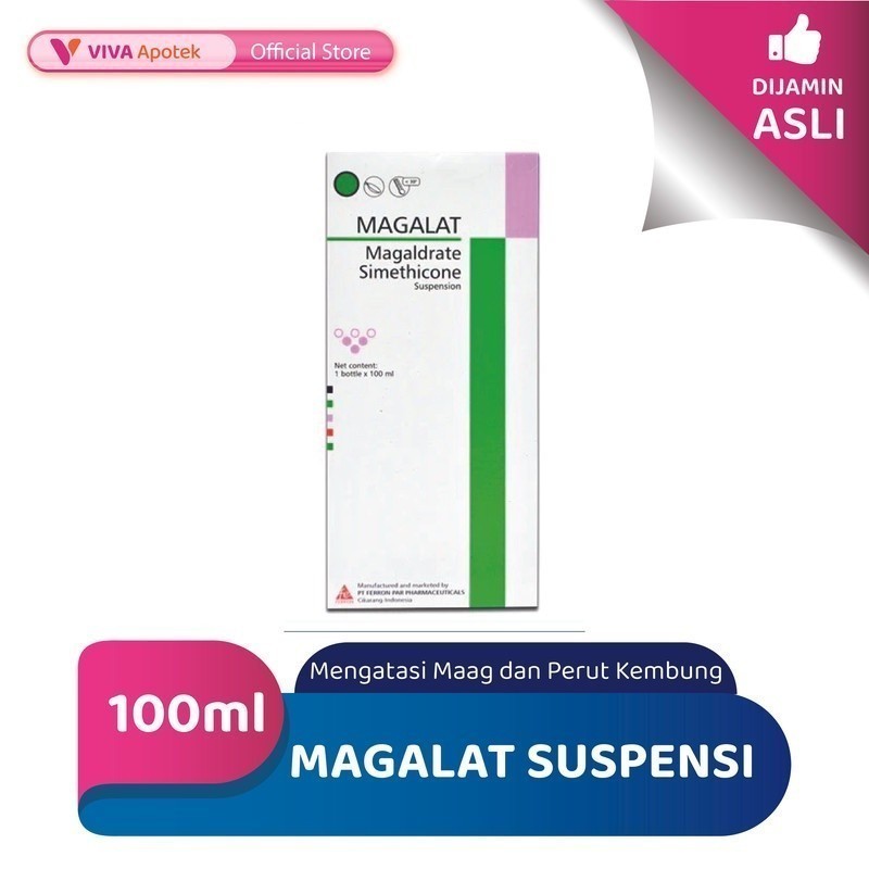 Jual Magalat Suspensi Mengatasi Maag dan Perut Kembung (100 ml ...