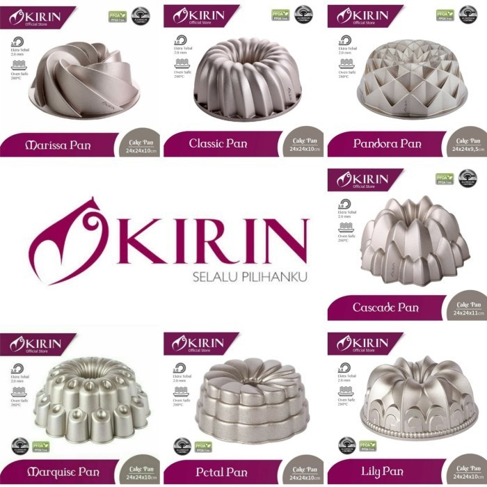 Jual best produk] Loyang Kue Kirin Classic Pandora Marissa Pan Cake ...