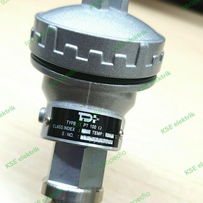 Jual Sensor Panas Thermocouple Head 8X150Mm Rtd Pt100 Drat 1/2" Pvc ...