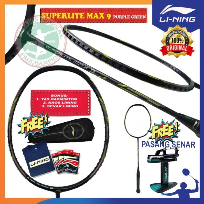 Jual Lining Superlite Max 9 Raket Badminton Original | Shopee Indonesia
