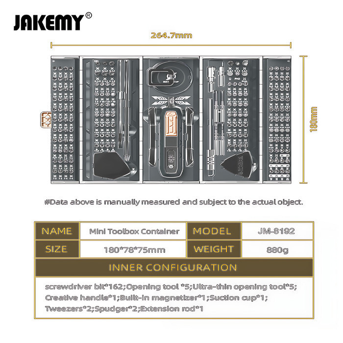 Jual Jakemy Jm-8192 180 In 1 Obeng Presisi Toolkit Multifungsi Magnetic ...