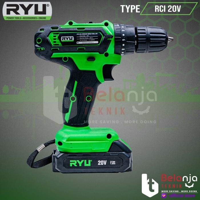 Jual Ryu Bor Tembok Baterai Cordless Rci 20V Impact Drill Set 20 V Battery | Shopee Indonesia