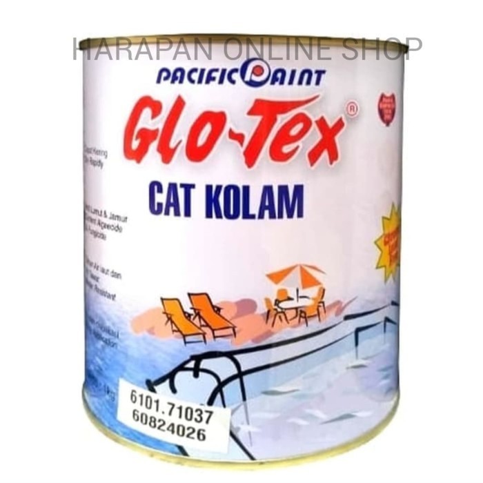 Jual CAT KOLAM GLOTEX 1 KG KOLAM RENANG / KOLAM IKAN / BAK AIR | Shopee ...